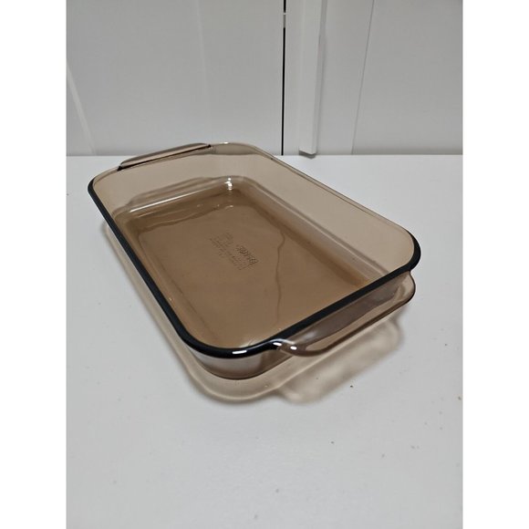 Pyrex | Kitchen | Pyrex 232r Visions Amber Brown Rectangle Baking Pan ...